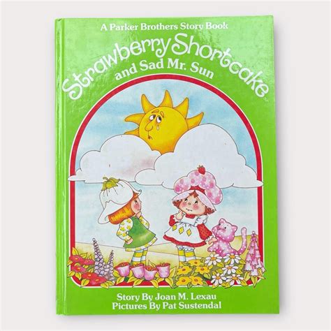 Strawberry Shortcake And Sad Mr Sun Hardcover Book 80s Vintage
