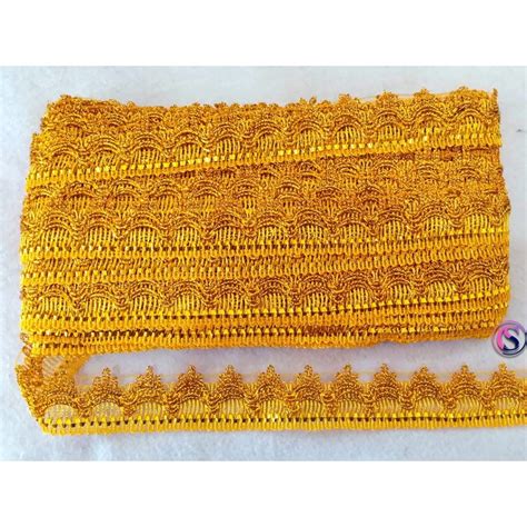 Jual Rol Renda Emas 695 Renda Mas 3 Cm Panjang 15 Meter Renda