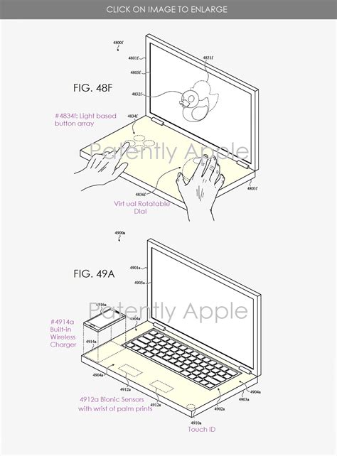 A Macbook With An In Built Wireless Iphone Charger Biometric Sensors To Check Heart Rate More