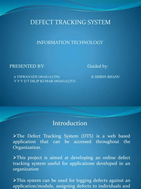 defect tracking system pdf software bug databases