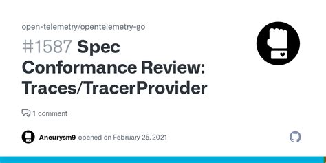 Spec Conformance Review Tracestracerprovider · Issue 1587 · Open Telemetryopentelemetry Go