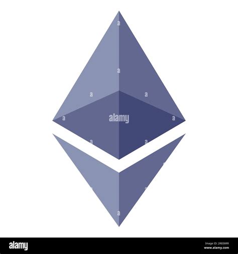 Ethereum Purple Icon Cryptocurrency Symbol Vector Illustration Isolated On White Background