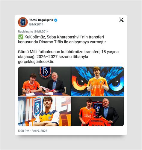Gürcü Sol Bek Saba Kharebashvili Başakşehire Transfer Oldu