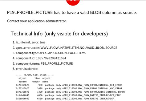 Apex 211 Apex Failed To Recognise Blob Column Oracle Forums