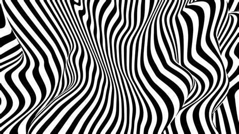 Optical Illusion Op Art Wavy Background With Black