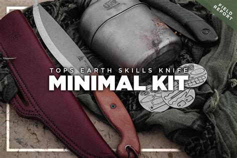 Tops Earth Skills Knife • Minimal Waist Wrap Shemagh Kit