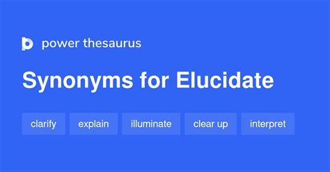 Elucidate Synonyms 1 615 Similar Words And Phrases