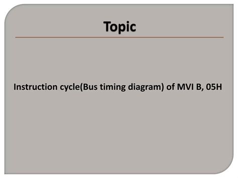 Timing Diagram Of Mvi Instruction Of 8085 Microprocessor Pptx