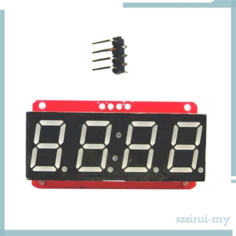 In Stock Ready Stock 4 Digit Seven Segment 056 Led Display Module Ht16k33 I2c For Shopee