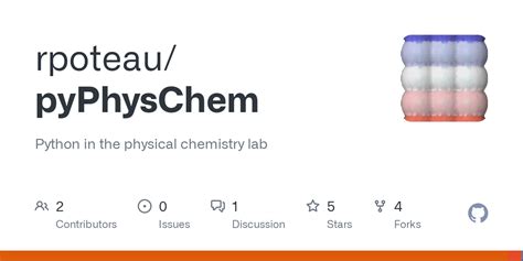 Github Rpoteaupyphyschem Python In The Physical Chemistry Lab