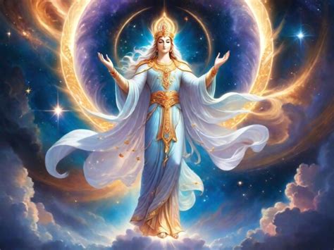 Dazzlingly Ethereal Celestial Realm Premium Ai Generated Image