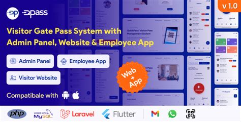 quickpass visitor gate pass system with admin panel code market