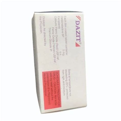 Dazit 5mg Desloratadine Tablet At ₹ 140box Desloratadine Tablet In