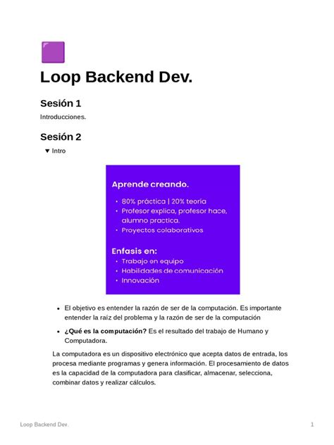 loop backend dev pdf lenguaje de programación informática