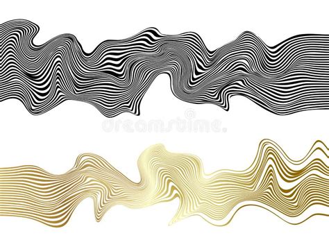 Abstract Dynamical Rippled Surface Vector Monochrome Seamless Stock Vector Illustration Of