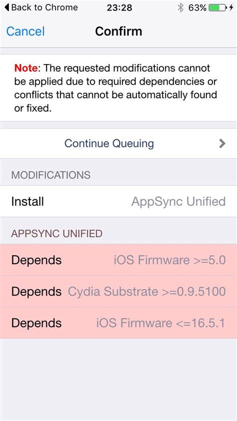 Iphone 5s Ios 9 3 5 Cant Install Appsync Unified I Have A New Enough Cydia Substrate