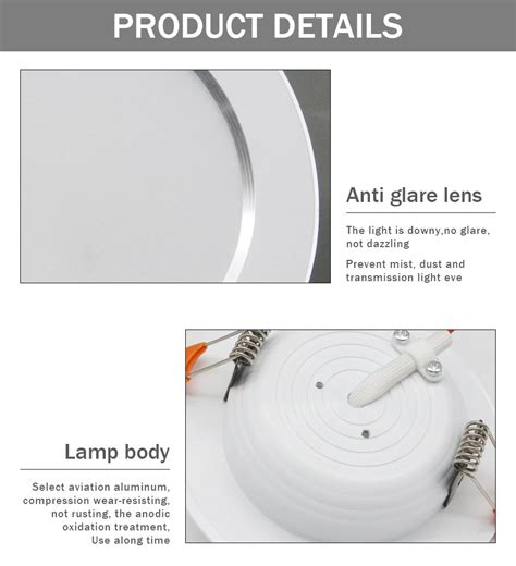 7w Led Downlight Silver Ac220v Ceiling Lamp Spot Lighting High Brightness Dropshipper
