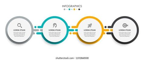 Vector Infographic 레이블 디자인 템플릿에는 아이콘과 4가지 옵션 또는 단계가 있습니다 프로세스 다이어그램