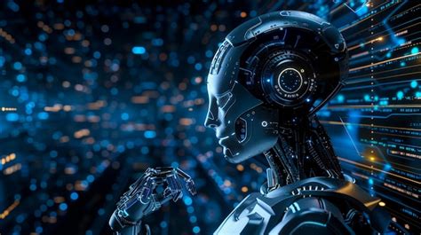 Premium Photo Ai Robot Using Cyber Security To Protect Information Privacy Futuristic Concept