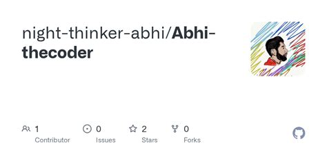 Github Night Thinker Abhiabhi Thecoder