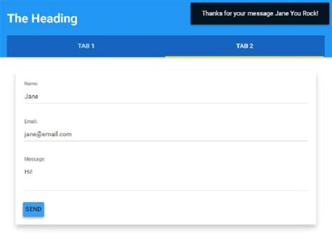 Angularjs Material Design Tabs Forms And Toasts ⋆ Bossable