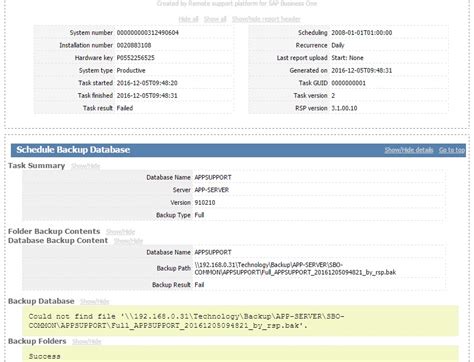 [rsp] Scheduled Database Backup Sap Community