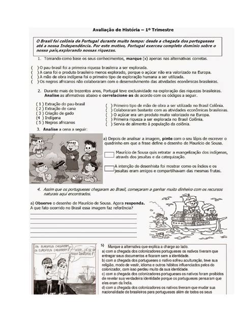 Atividade De Historia Pdf