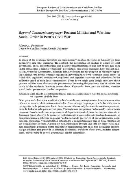 Beyond Counterinsurgency Peasant Militias And Wart Pdf