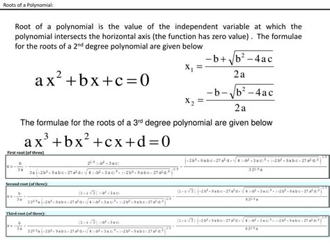 PPT Roots Of A Polynomial PowerPoint Presentation Free Download ID