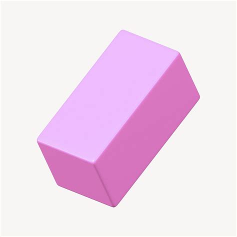 3d Pink Cuboid Geometric Shape Free Photo Rawpixel