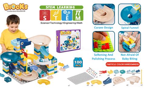 Zest 4 Toyz 88 Pieces Building Blocks Funnel Slide Diy Sets Bricks