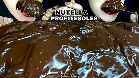 🍫asmr Nutella Overload Choco Filled Profiteroles Mukbang Collab Yarasmr587누텔라 프로피테롤ヌテラ プロフィ