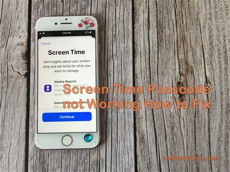 Screen Time Passcode Not Working Fixed