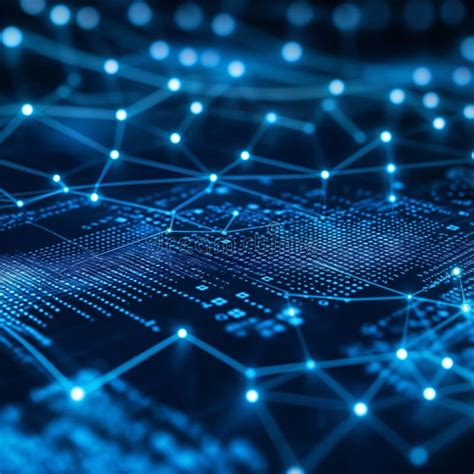Digital Network Connections Displaying Futuristic Technology And Data