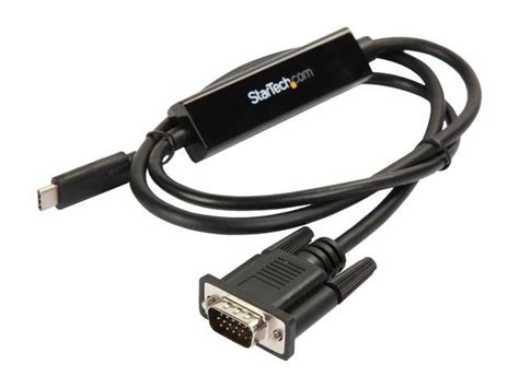 StarTech Com CDP2VGAMM1MB 3 3 Ft 1 M USB C To VGA Cable USB Type C To VGA Adapter Cable