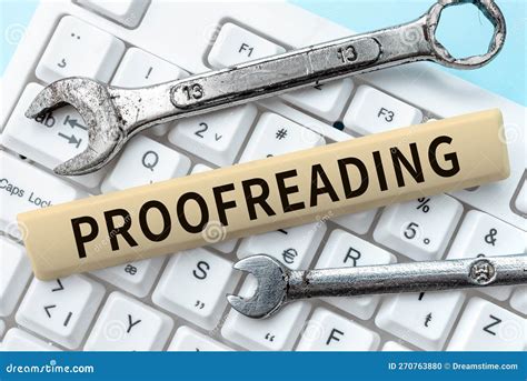 Conceptual Caption Proofreading Business Overview Act Of Reading And Marking Spelling Grammar