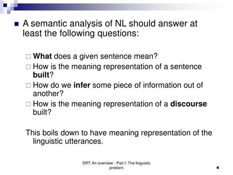 PPT Discourse Representation Theory An Overview PowerPoint Presentation ID