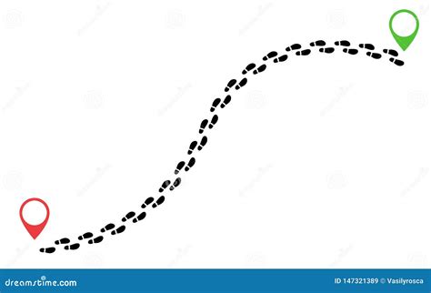 Footsteps Path Cartoon Vector 102922307