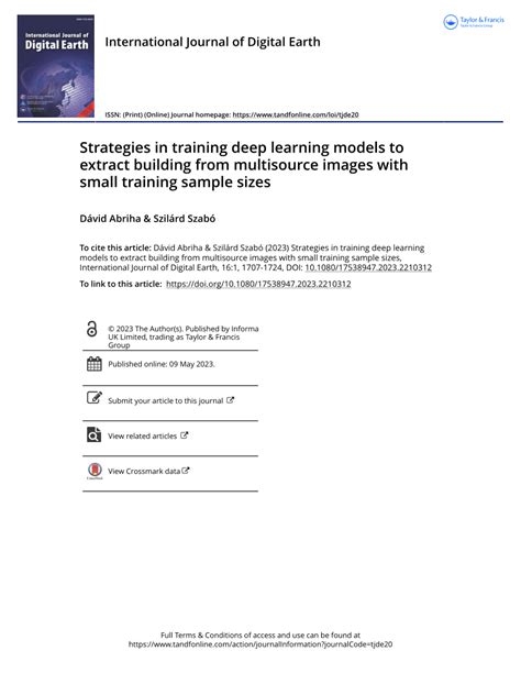 pdf strategies in training deep learning models to extract building from multisource images