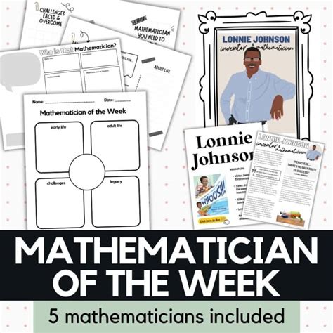 Mathematician Of The Week Famous Mathematicians Weekly Math Routine