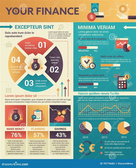 Your Finance Poster Brochure Cover Template Vector Illustration