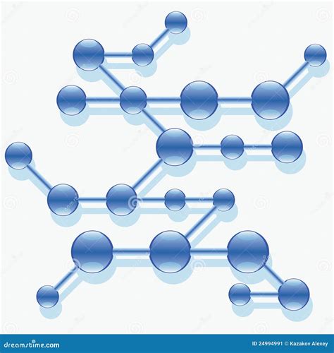 Structure Of Abstract Molecule Stock Vector Illustration Of Organization Color