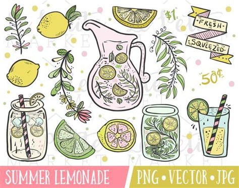 Cute Lemonade Clipart Images Summer Lemonade Stand Clipart Lemonade Clip Art Illustrations