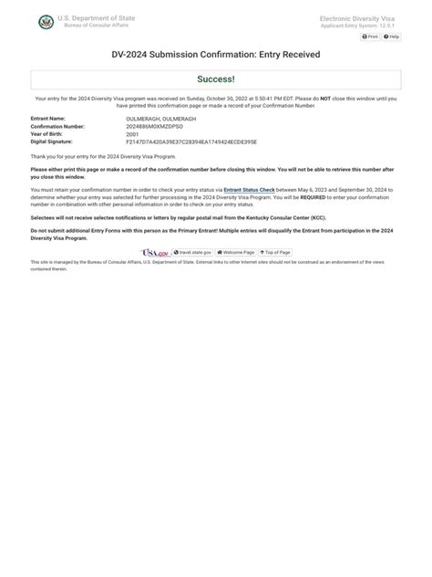 Electronic Diversity Visa Program Pdf Travel Visa United States Department Of State