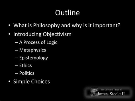 Objectivism Philosophy For Life On Earth Ppt