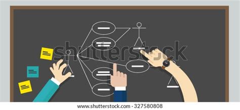 Use Case Diagram Uml Unified Modeling Immagine Vettoriale Stock Royalty Free
