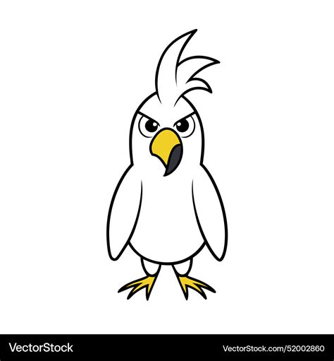 Cockatoo Bird Angry Icon Royalty Free Vector Image