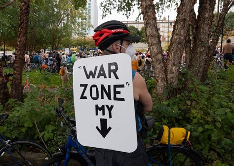 Portlands Naked Bike Riders Protested Trump In The Rain See Photos