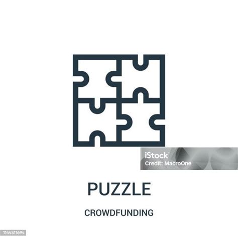 크 라우드 펀 딩 컬렉션에서 퍼즐 아이콘 벡터 얇은 라인 퍼즐 개요 아이콘 벡터 일러스트 레이 션 0명에 대한 스톡 벡터 아트 및 기타 이미지 Istock