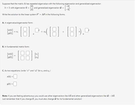 Solved Suppose That The Matrix A Has Repeated Eigenvalue